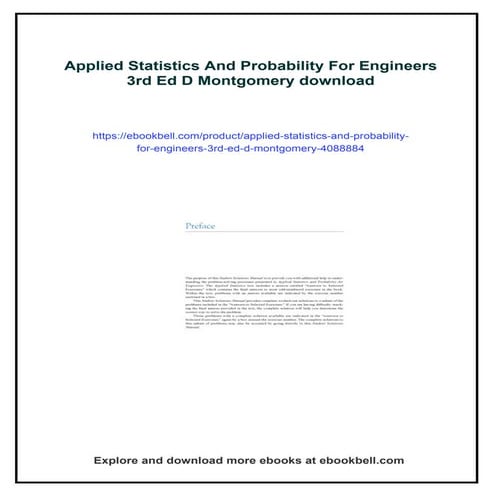 Applied Statistics And Probability For Engineers 3rd Ed D Montgomery | PDF