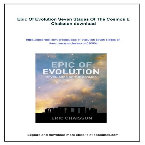 Epic Of Evolution Seven Stages Of The Cosmos E Chaisson | PDF