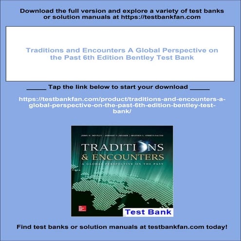 Traditions and Encounters A Global Perspective on the Past 6th Edition ...