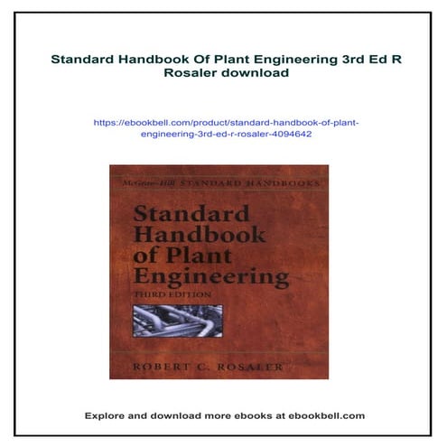 Standard Handbook Of Plant Engineering 3rd Ed R Rosaler | PDF