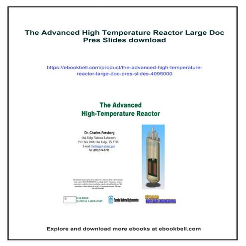 The Advanced High Temperature Reactor Large Doc Pres Slides | PDF