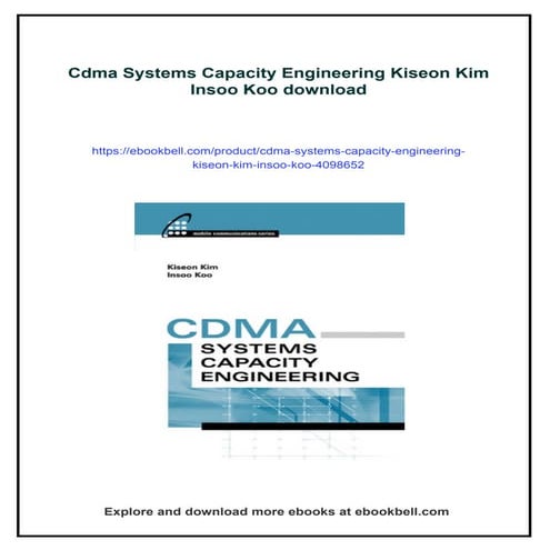 Cdma Systems Capacity Engineering Kiseon Kim Insoo Koo | PDF
