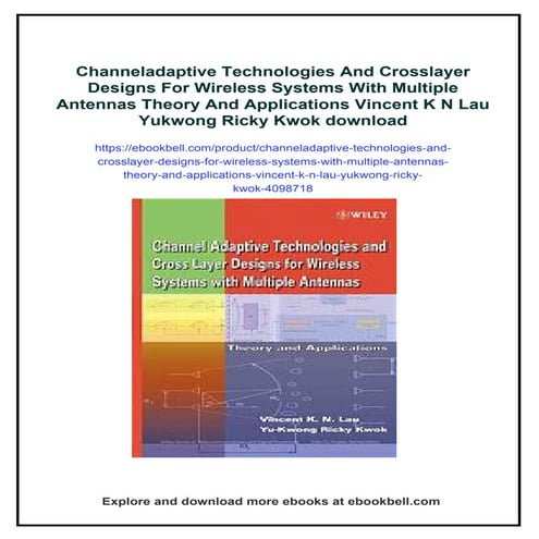 Channeladaptive Technologies And Crosslayer Designs For Wireless ...