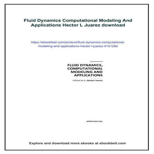 Fluid Dynamics Computational Modeling And Applications Hector L Juarez ...