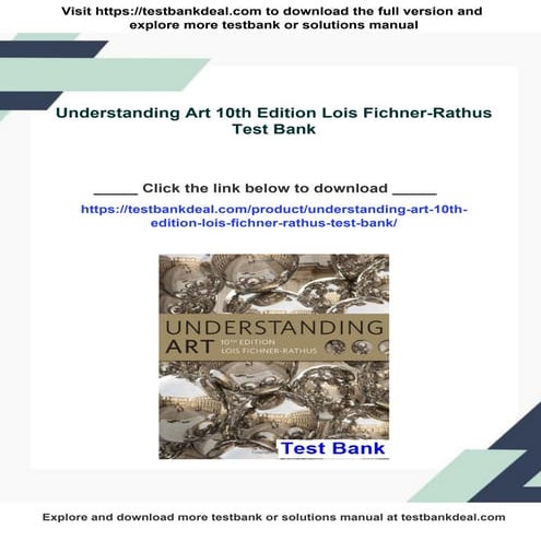 Understanding Art 10th Edition Lois Fichner-Rathus Test Bank | PDF