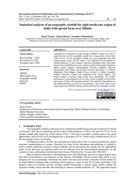Forecasting precipitation using sarima model | PDF | Weather | Science