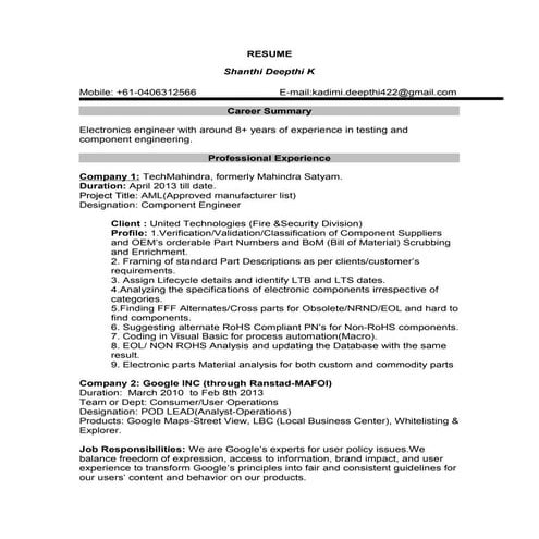 Deepthi Resume-TM | PDF