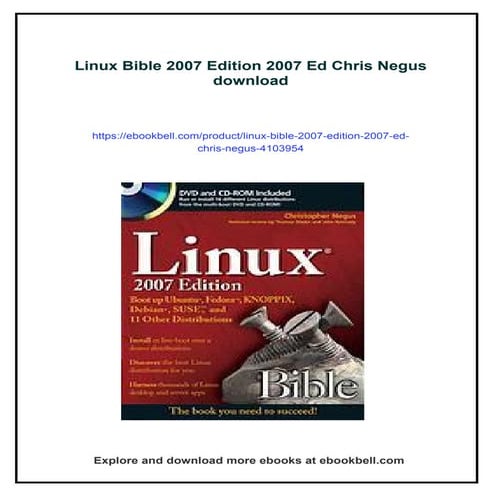 Linux Bible 2007 Edition 2007 Ed Chris Negus | PDF