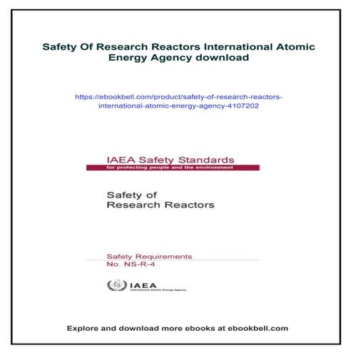 Safety Of Research Reactors International Atomic Energy Agency | PDF
