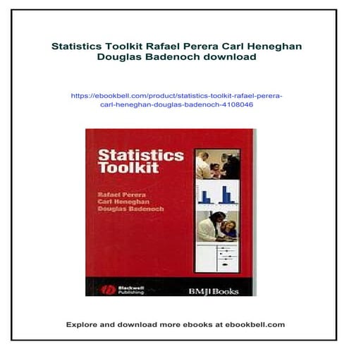 Statistics Toolkit Rafael Perera Carl Heneghan Douglas Badenoch | PDF