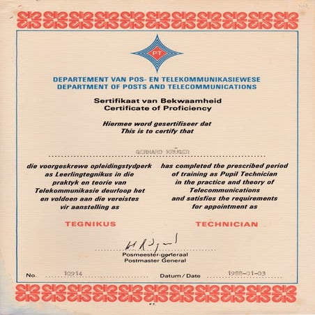 telkom technician certificate | PDF