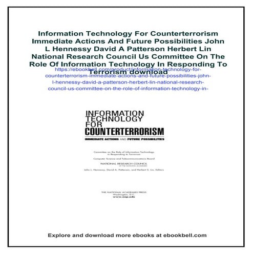 Information Technology For Counterterrorism Immediate Actions And ...
