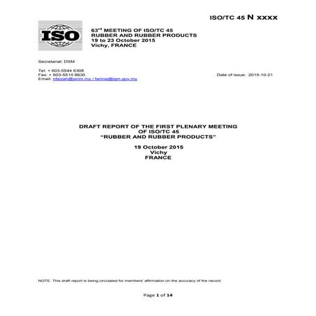 ISO-TC45 63rd meeting 1st plenary Final(TRILA AWARD) | PDF