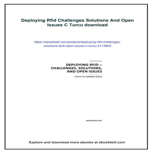 Deploying Rfid Challenges Solutions And Open Issues C Turcu | PDF