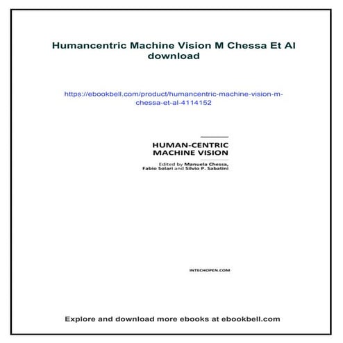 Humancentric Machine Vision M Chessa Et Al | PDF