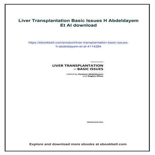 Liver Transplantation Basic Issues H Abdeldayem Et Al | PDF