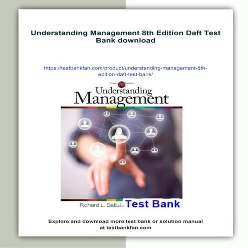 Understanding Management 8th Edition Daft Test Bank | PDF