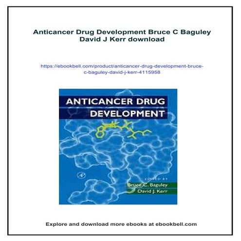 Anticancer Drug Development Bruce C Baguley David J Kerr | PDF