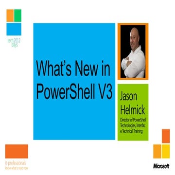 What’s new in PowerShell V3! | PPTX | Operating Systems | Computer ...