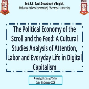 The Political Economy of the Scroll and the Feed: A Cultural Studies ...