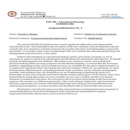 211-Assignment Reflection No. 2.docx