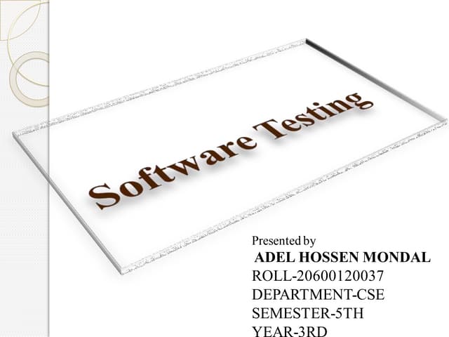 Software Testing Ppt