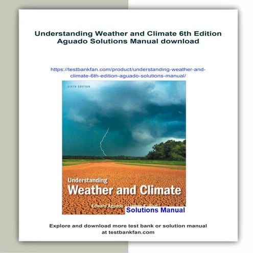 Understanding Weather and Climate 6th Edition Aguado Solutions Manual | PDF