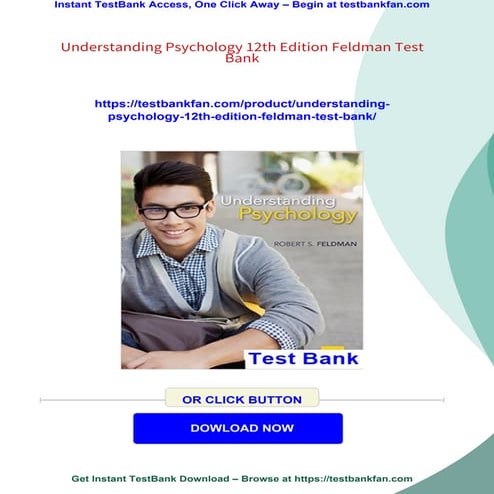 Understanding Psychology 12th Edition Feldman Test Bank | PDF