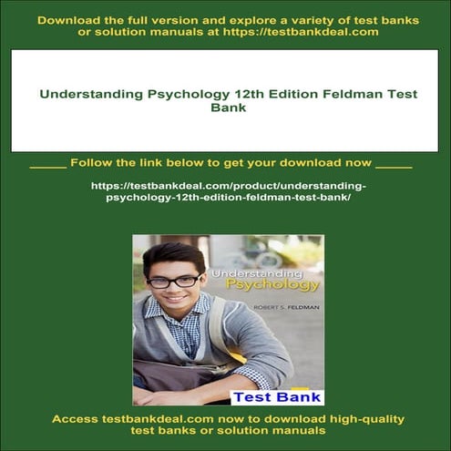 Understanding Psychology 12th Edition Feldman Test Bank | PDF