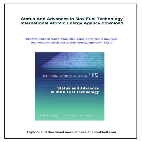 Status And Advances In Mox Fuel Technology International Atomic Energy ...