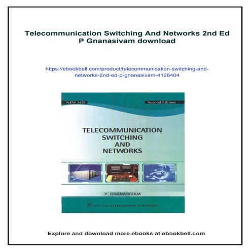 Telecommunication Switching And Networks 2nd Ed P Gnanasivam | PDF