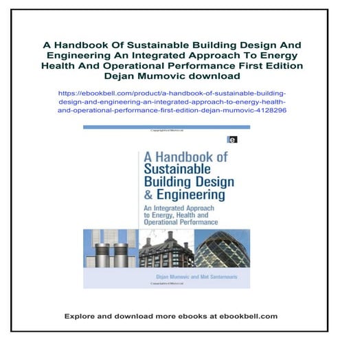 A Handbook Of Sustainable Building Design And Engineering An Integrated ...