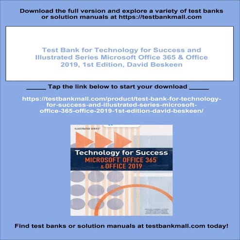 Test Bank for Technology for Success and Illustrated Series Microsoft ...