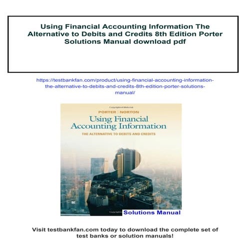 Using Financial Accounting Information The Alternative to Debits and ...