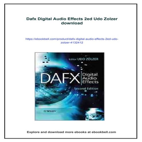 Dafx Digital Audio Effects 2ed Udo Zolzer | PDF