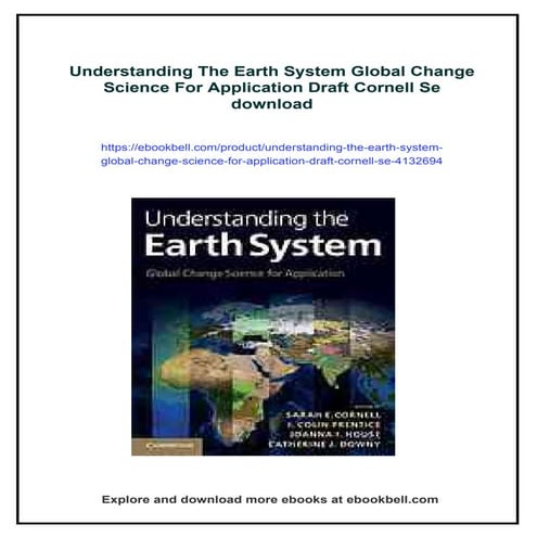 Understanding The Earth System Global Change Science For Application ...