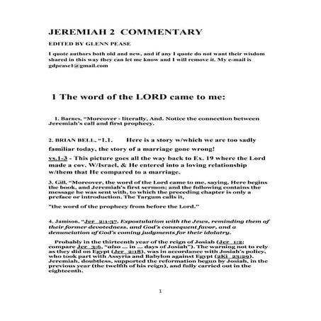 Journey Through the Bible: Jeremiah - The Rejected Prophet | PDF
