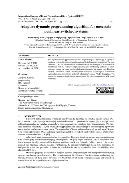 Adaptive Dynamic Programming Algorithm For Uncertain Nonlinear Switched 0525