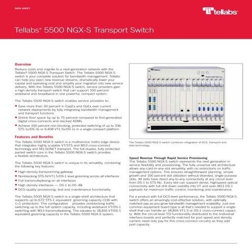 Tellabs 5500 Transport Switch | PDF