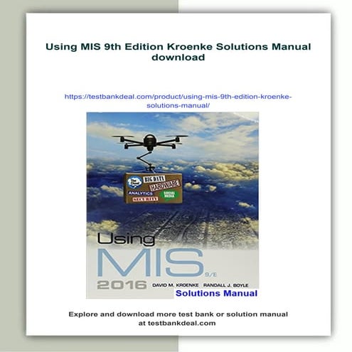 Using MIS 9th Edition Kroenke Solutions Manual | PDF