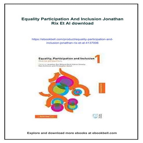 Equality Participation And Inclusion Jonathan Rix Et Al | PDF