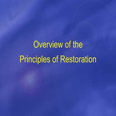206 The Principles of Restoration WH | PPTX