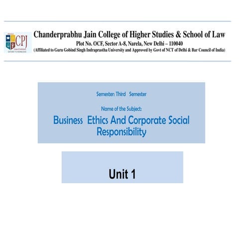 Business Ethics And Corporate Social Responsibility | PDF