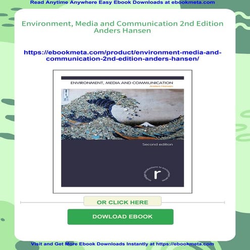 Environment, Media and Communication 2nd Edition Anders Hansen | PDF