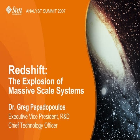 Redshift: The Explosion of Massive Scale Systems by Dr. Greg ...