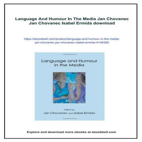 Language And Humour In The Media Jan Chovanec Jan Chovanec Isabel ...