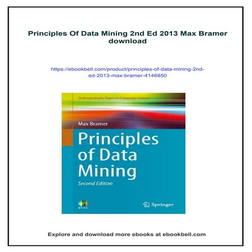 Principles Of Data Mining 2nd Ed 2013 Max Bramer | PDF