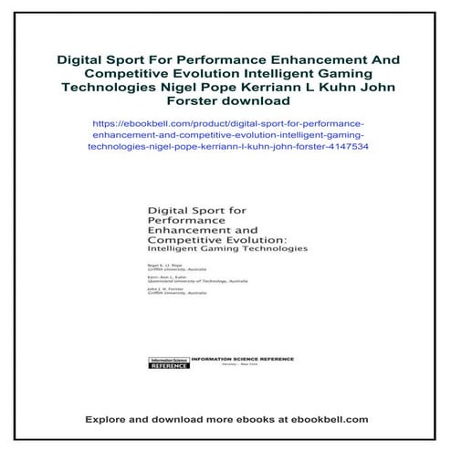 Digital Sport For Performance Enhancement And Competitive Evolution ...
