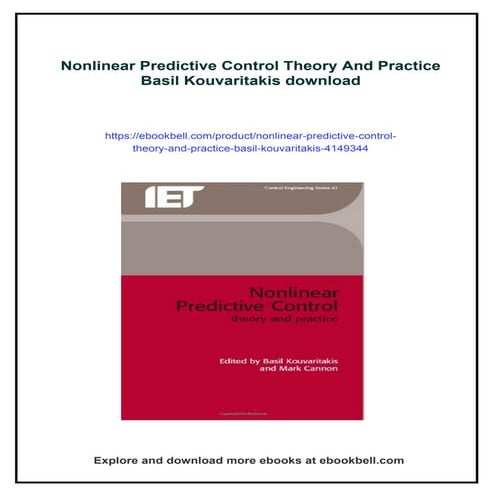 Nonlinear Predictive Control Theory And Practice Basil Kouvaritakis | PDF