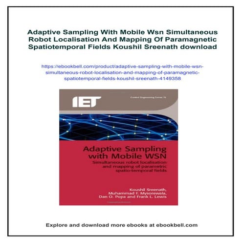Adaptive Sampling With Mobile Wsn Simultaneous Robot Localisation And Mapping Of Paramagnetic ...